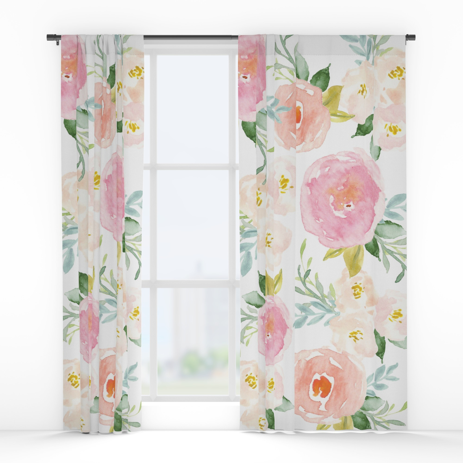 See the World Through Rose-Colored Windows: 10 Floral Curtains We're ...